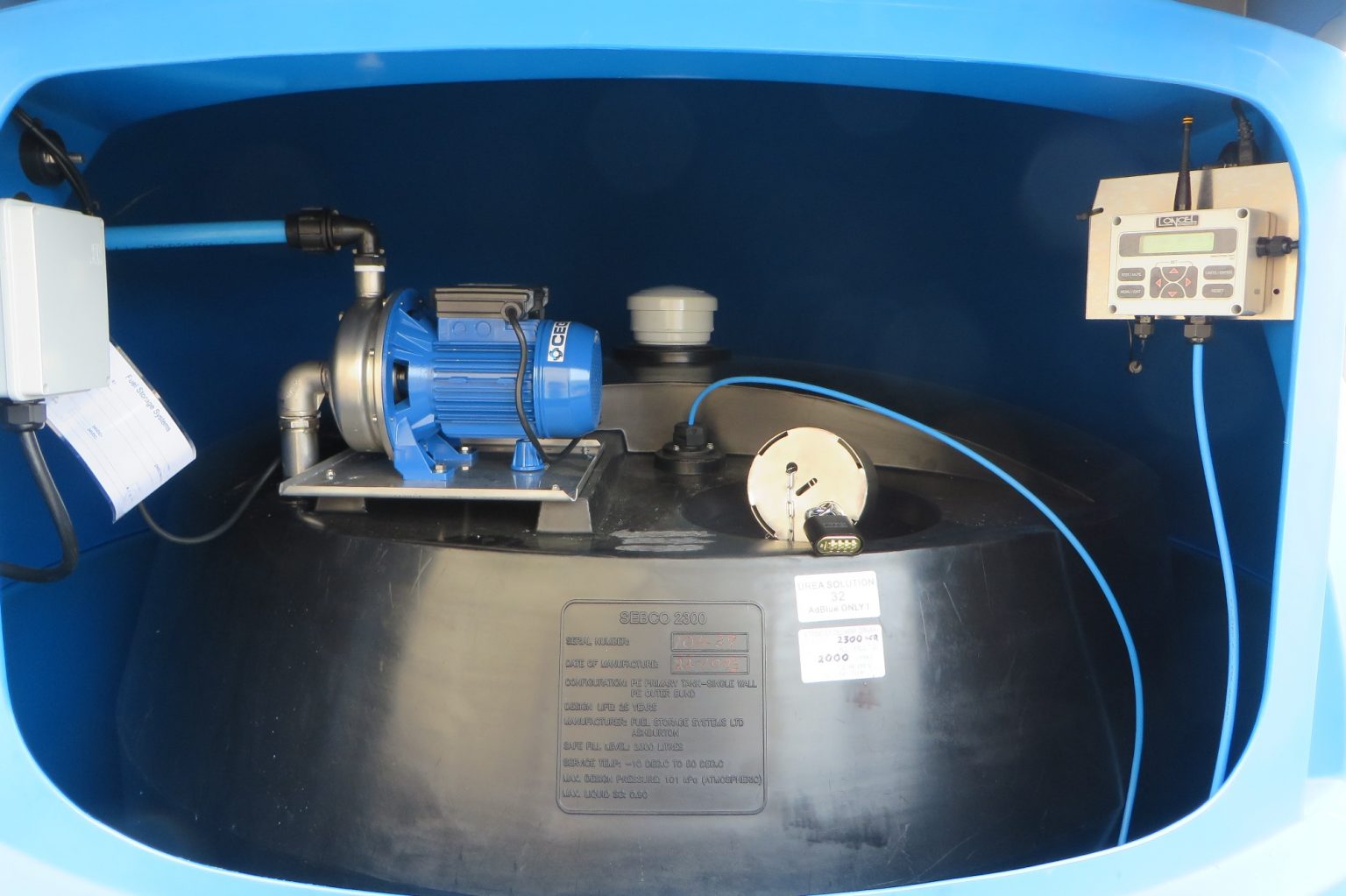 Sebco Blue 2,300L Bunded AdBlue Tank - Fuelchief | Plastic Tank